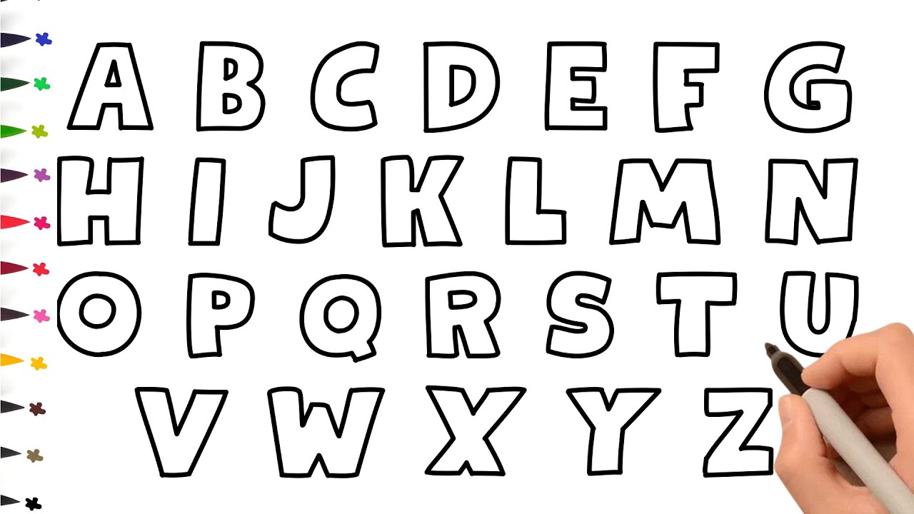 Learn Alphabet For Toddlers | Alphabet Drawing A to Z | Drawing For ...