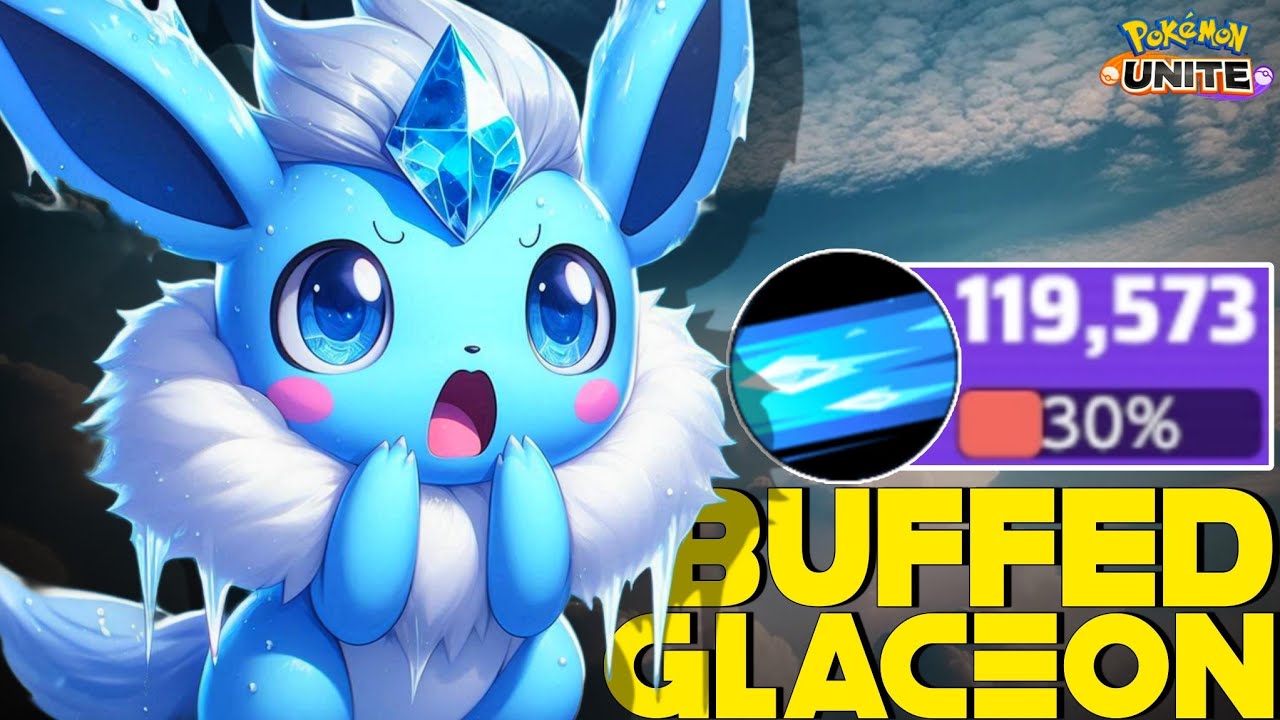 GLACEON LOOKS INSANELY WONDERFUL AFTER GETTING BUFF 😲 | POKEMON UNITE ...