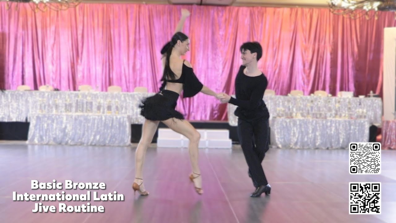 Basic Bronze International Latin Jive Routine by Mikhail Kolosov & Elina Semka - YouTube
