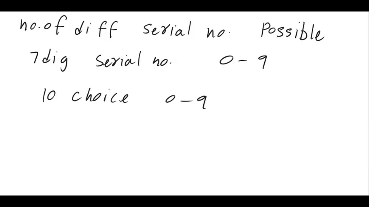 4.6 company places seven-digit serial numbers on each part that is made ...