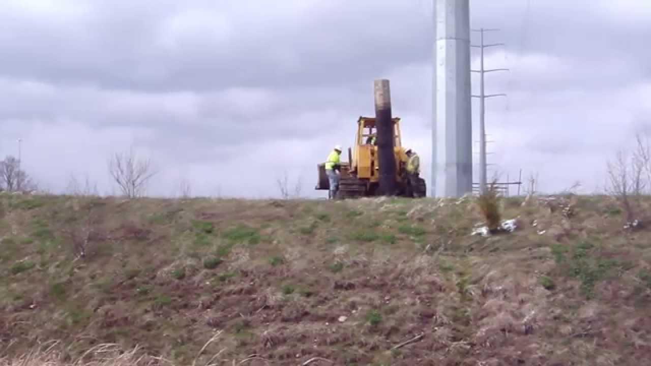 Removing Power Pole Stump - YouTube