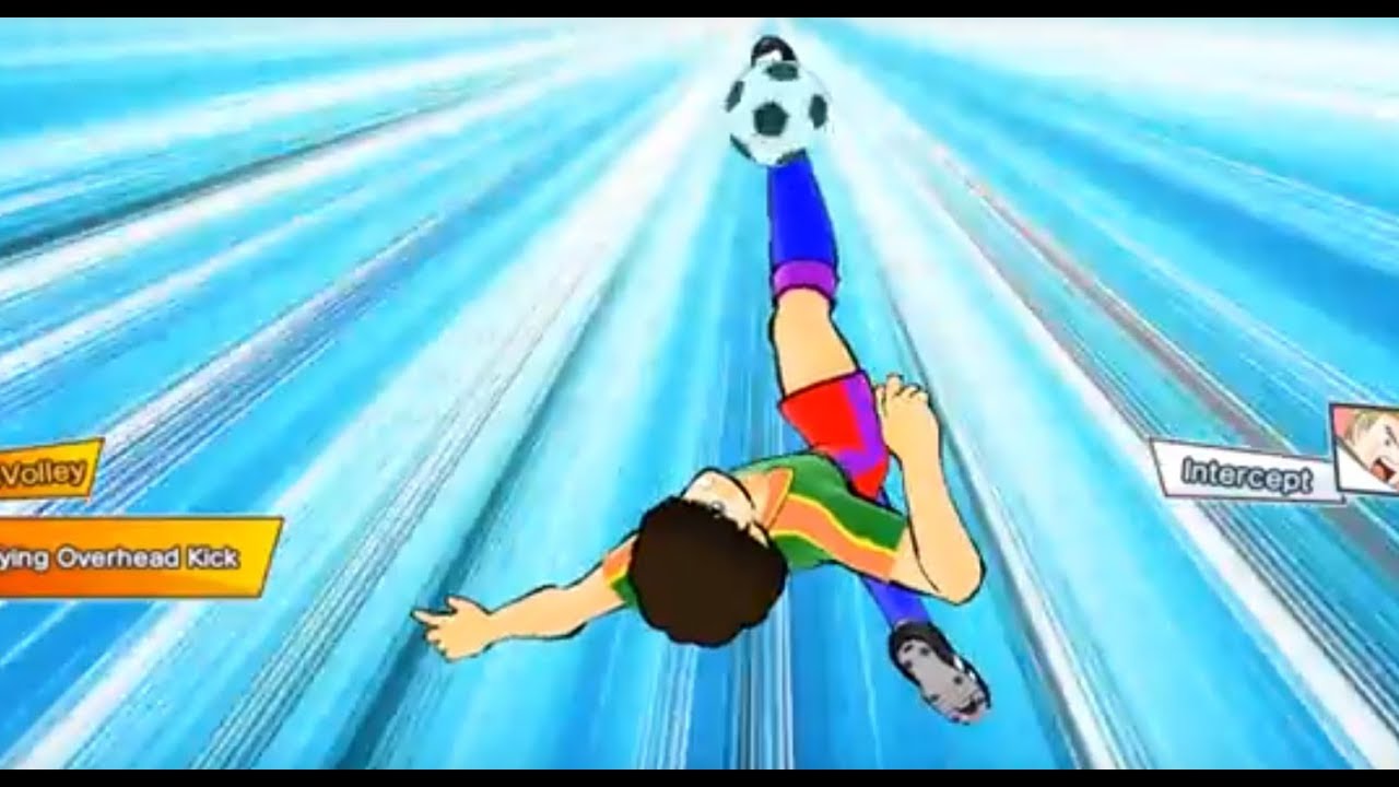 Captain Tsubasa: Dream Team - Diaz - Low-Flying Overhead Kick - YouTube