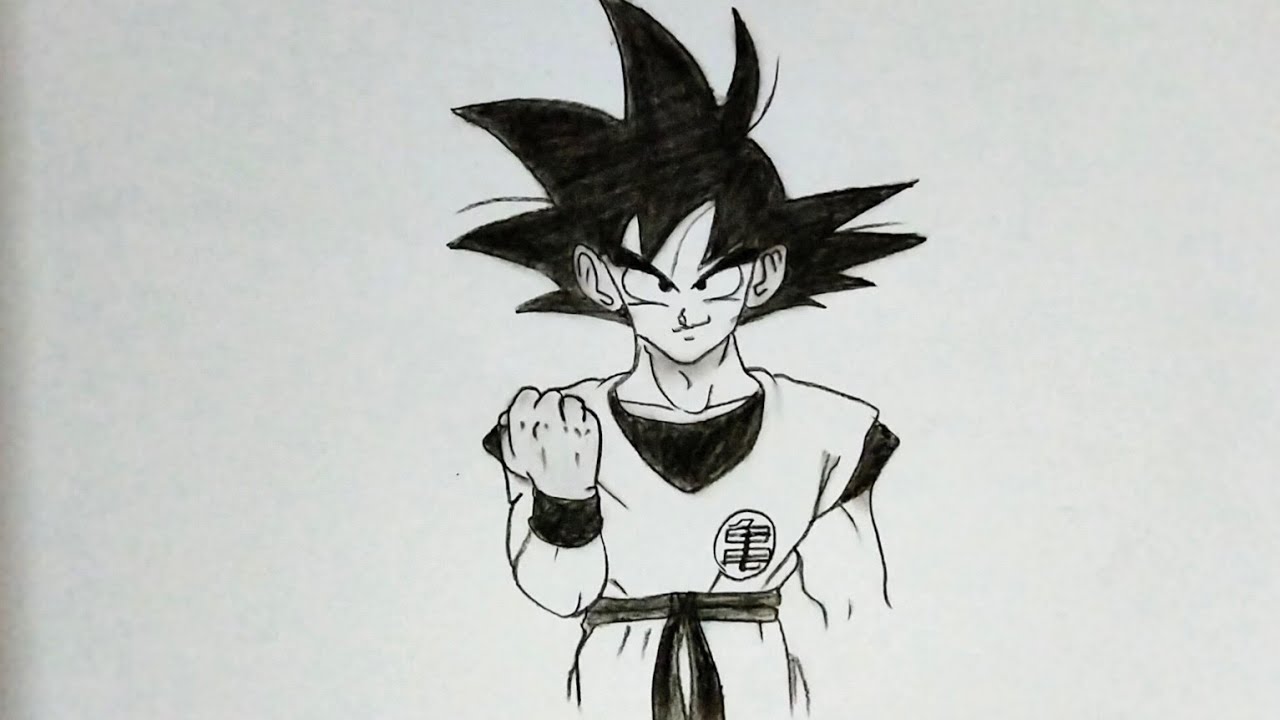 How To Draw Super Saiyan Goku | Dragon Ball Z Sketch Tutorial - YouTube