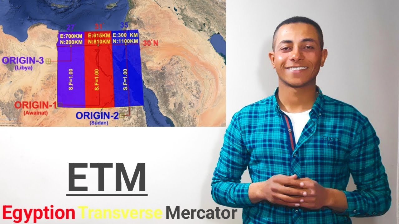#Egyption_Transverse_Mercator نظام الإحداثيات المصرية ETM - YouTube
