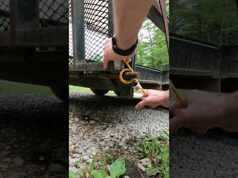 Cheap trailer ramp spring assist. - YouTube