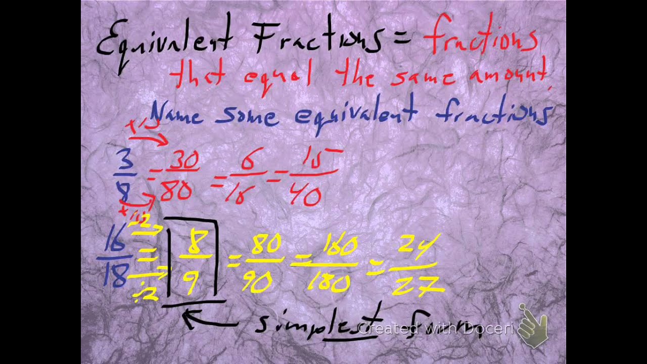 Course1 3 4 Equivalent Fractions YouTube Course1 3 4 Equivalent Fractions YouTube