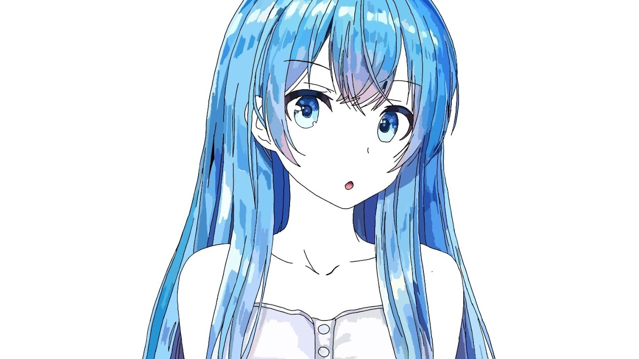 Anime Girl Tracing Drawing with Reference Photo. - YouTube