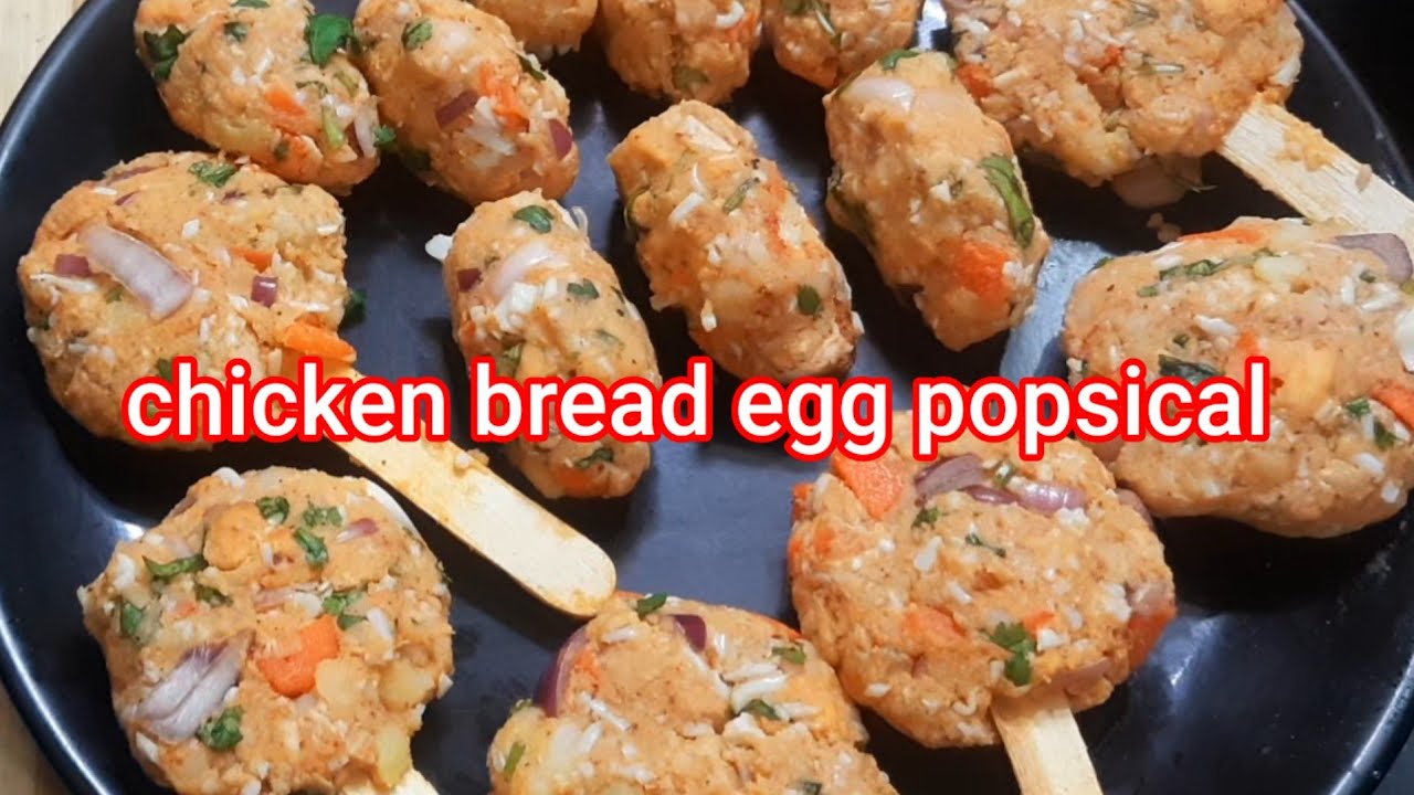 Chicken Popsicle Recipe|Chicken Bread Popsicle Recipe|Crispy Chicken ...