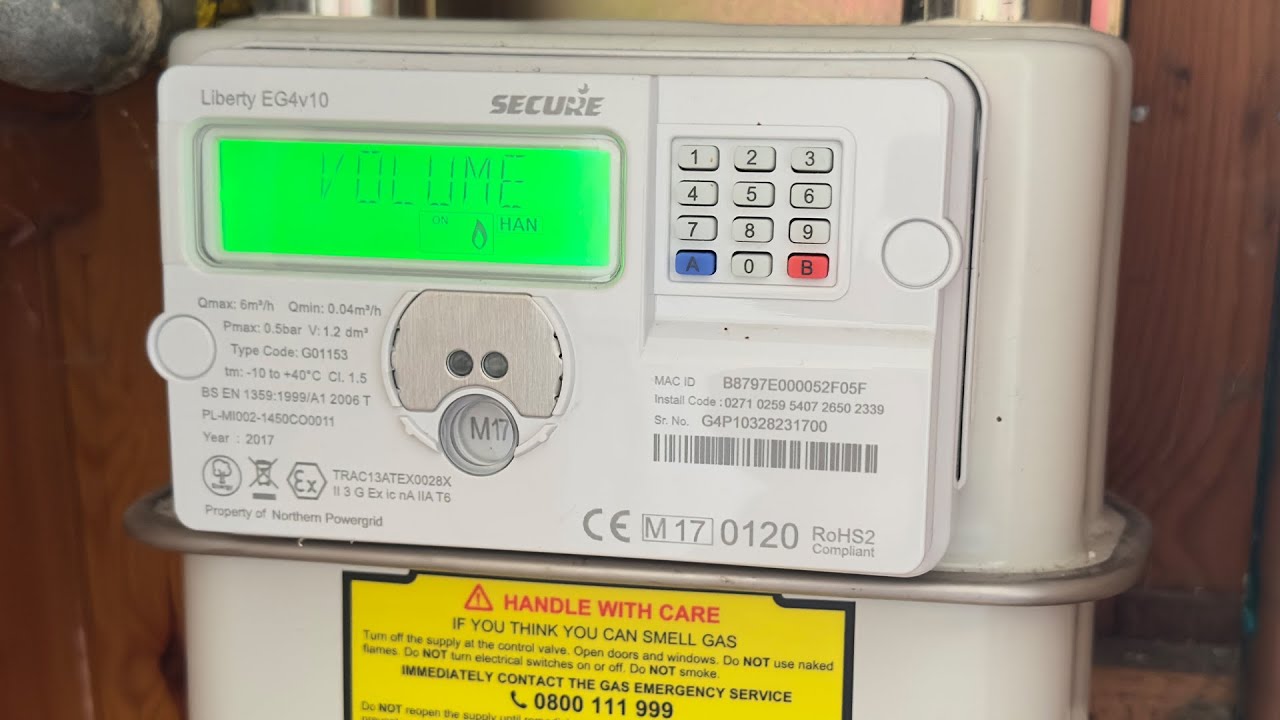 Secure Liberty EG4v10 gas meter reading: How to guide - YouTube