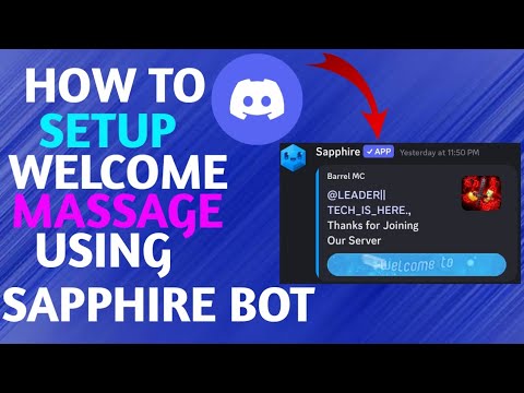 How to setup welcome massage using sapphire bot | ReCamp Gaming - YouTube