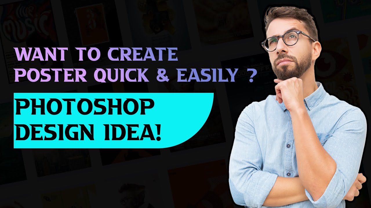 simple designer poster Idea | poster design in photoshop | Quick and ...
