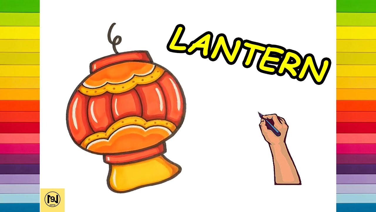 How to draw a chinese LANTERN easy step by step (2022) | No.9 ARTS ...