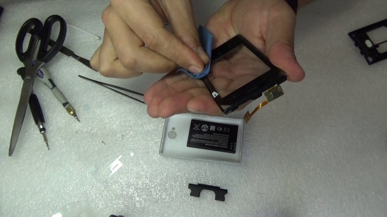 Замена тачскрина Nokia Asha 503 RM-922. - YouTube