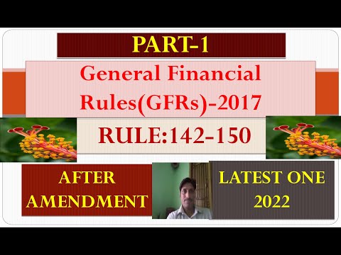 General Financial Rules(GFRs)-2017 PART-1 - YouTube