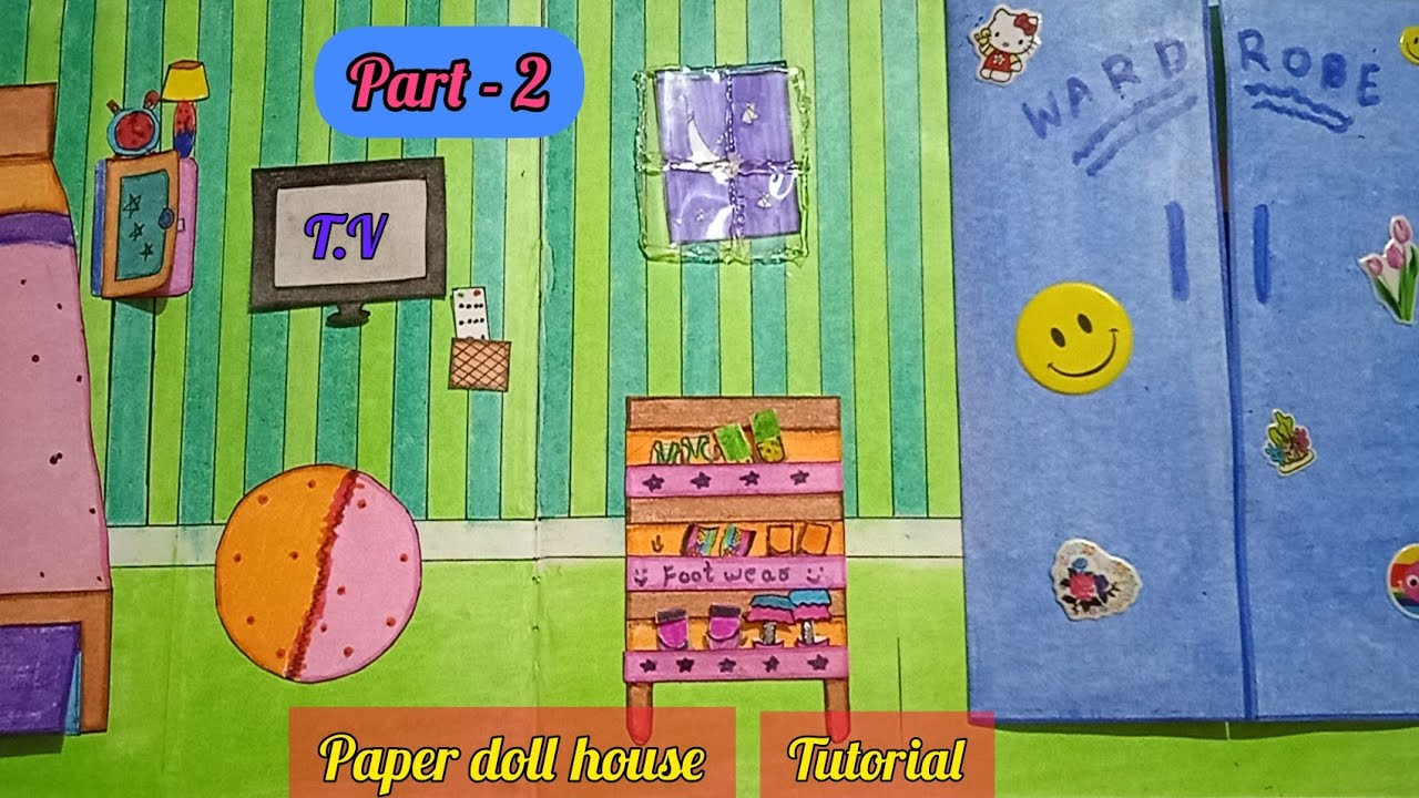 how to paper doll house/paper doll handmade quite book/how to make ...