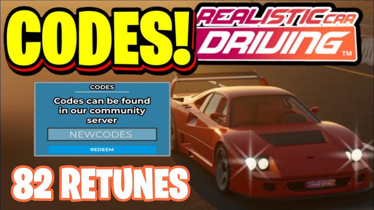 *NEW* ALL WORKING 82 RETUNES UPDATE CODES FOR REALISTIC CAR DRIVING ...
