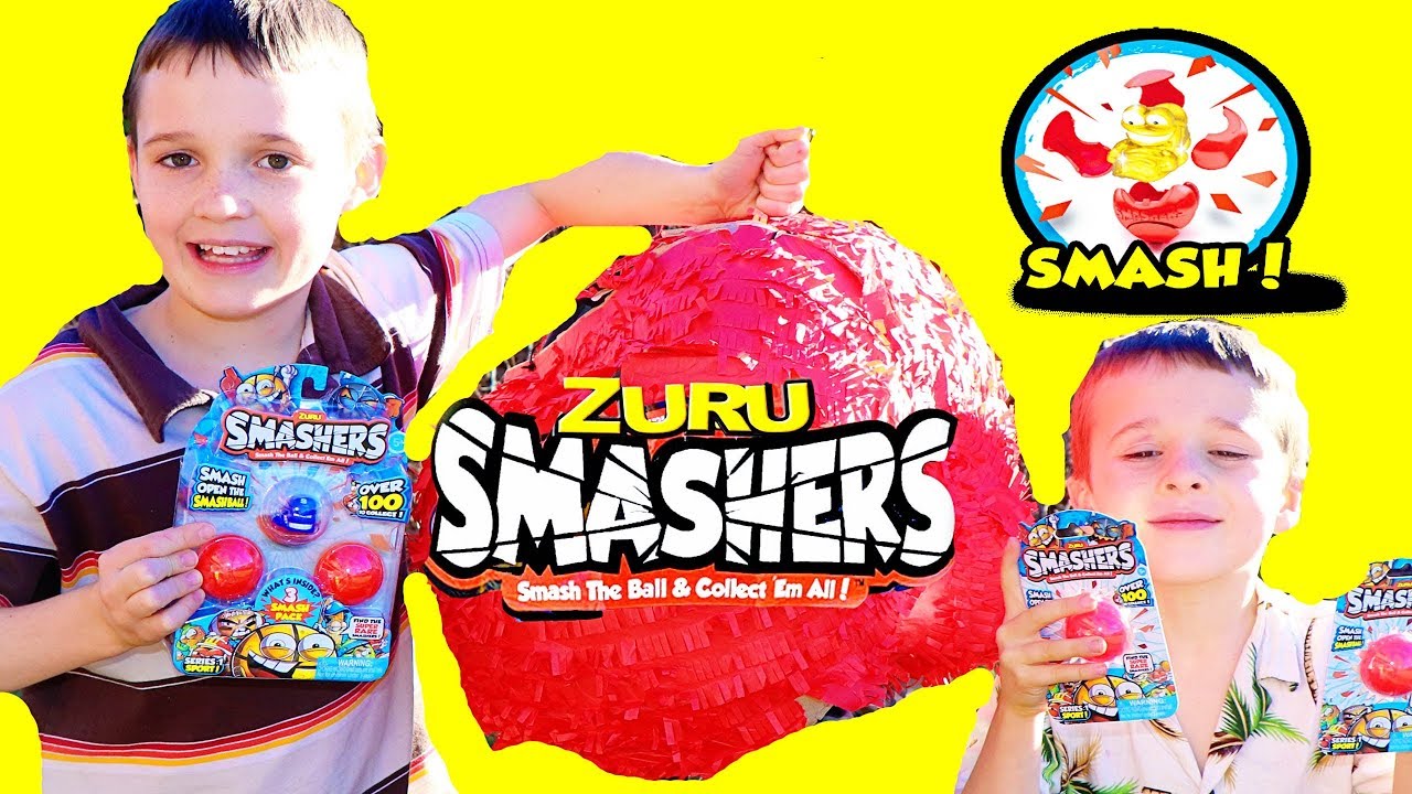 Smashers Piñata Opening with Super Rare Goldy Toy - YouTube