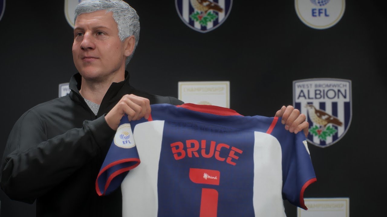 STEVE BRUCE FIFA 22 FACE CAREER MODE MODO CARRERA WEST BROM - YouTube