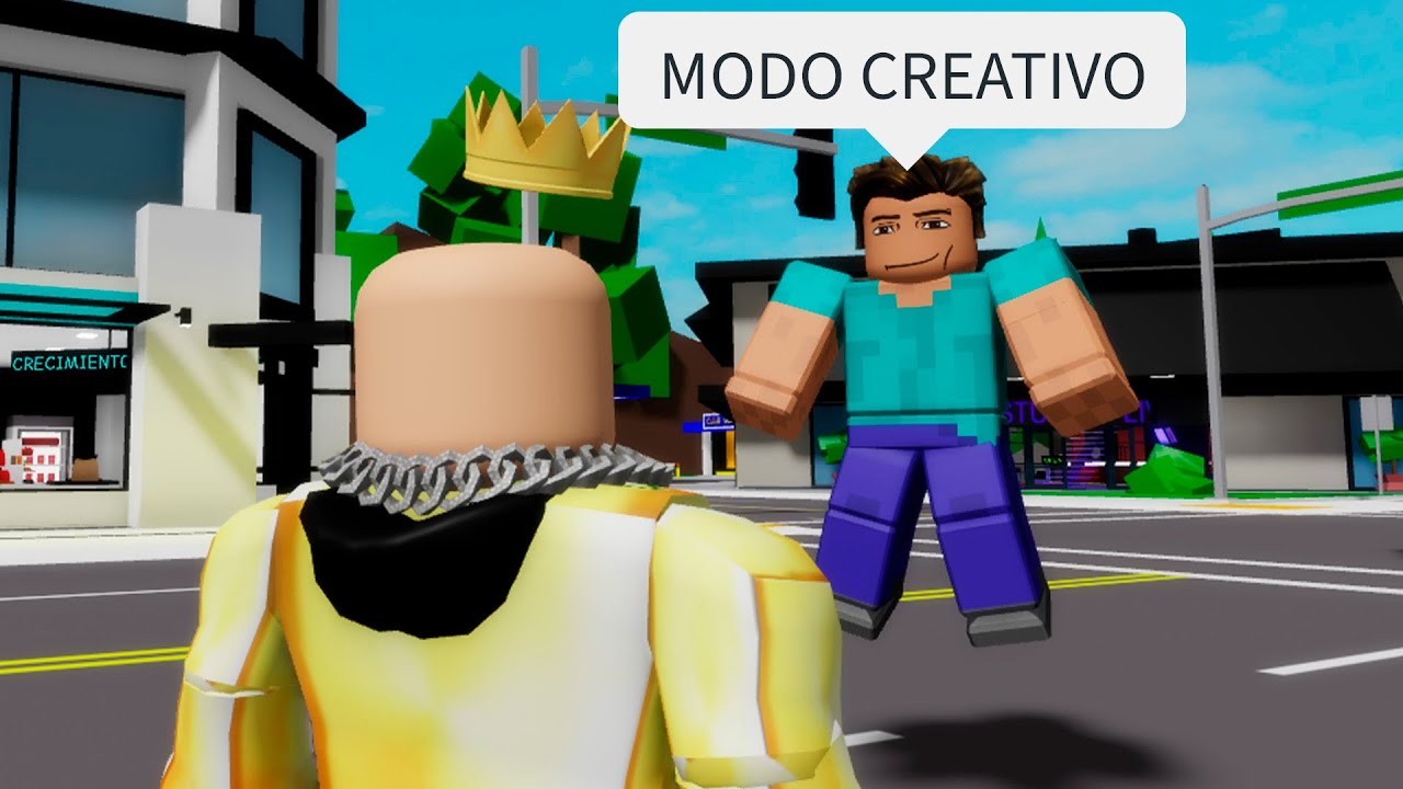 Steve Invade Roblox En MODO CREATIVO - YouTube