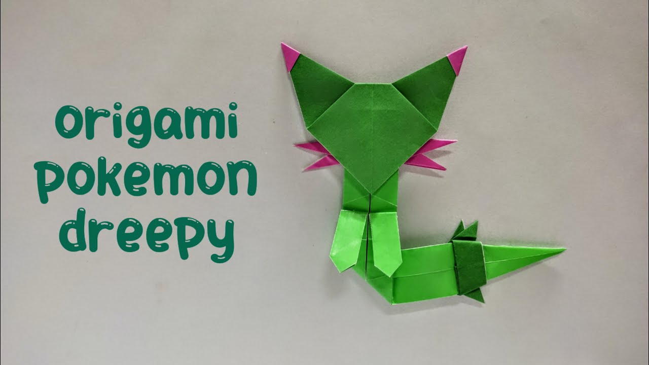 Origami Pokemon - How To Make a paper Origami Pokemon Dreepy Easy step ...