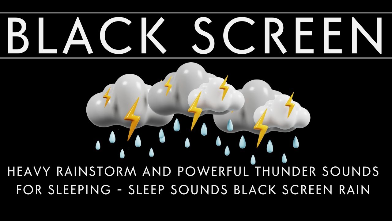 Heavy Rainstorm and Powerful Thunder Sounds for Sleeping - Sleep Sounds ...
