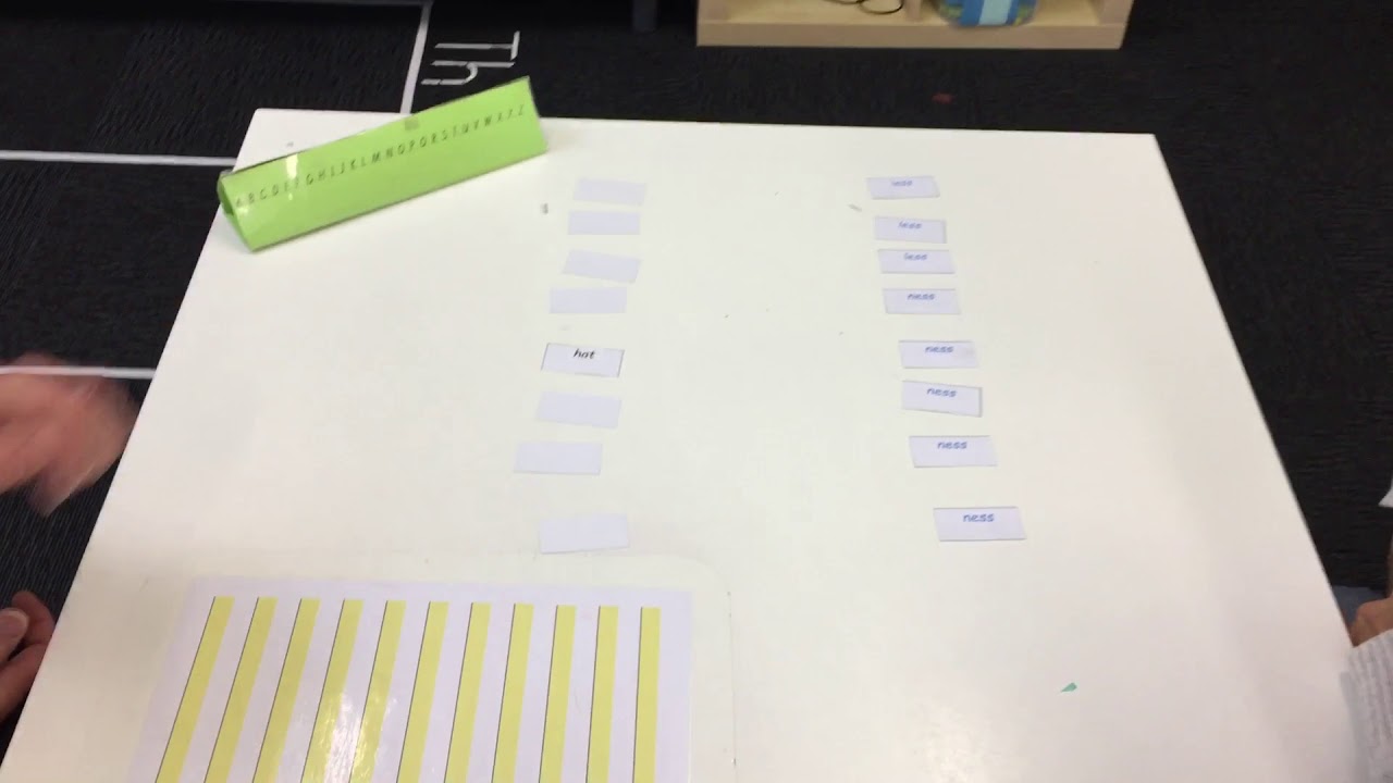 Suffix matching game: ‘less’ and ‘ness’ - YouTube