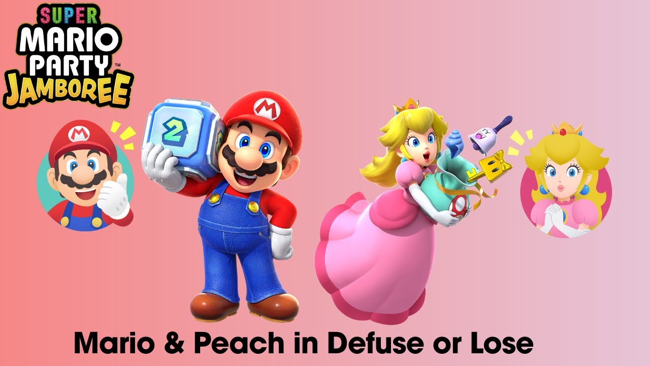 Super Mario Party Jamboree - Mario & Peach in Defuse or Lose - YouTube
