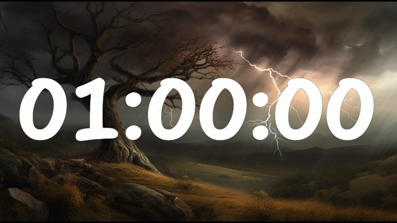 1 Hour Timer Lightning Storm - YouTube