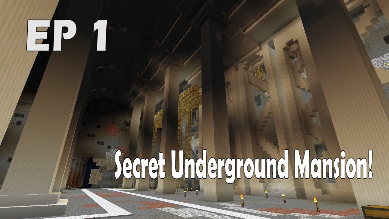 Secret HUGE Underground Mansion! | Intro. and base Tour | BuildAtNight ...