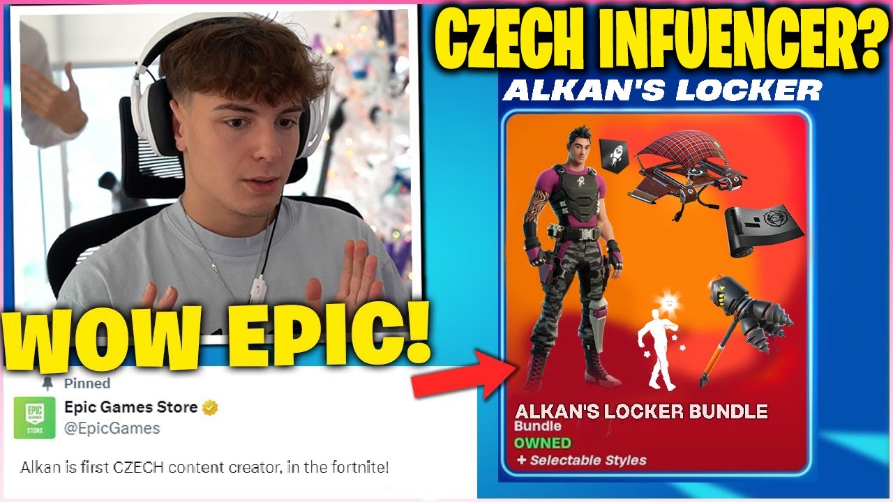 ALKAN JE UPLNĚ PRVNÍ ČECH CO MÁ SVŮJ LOCKER BUNDLE VE FORTNITE!! - YouTube