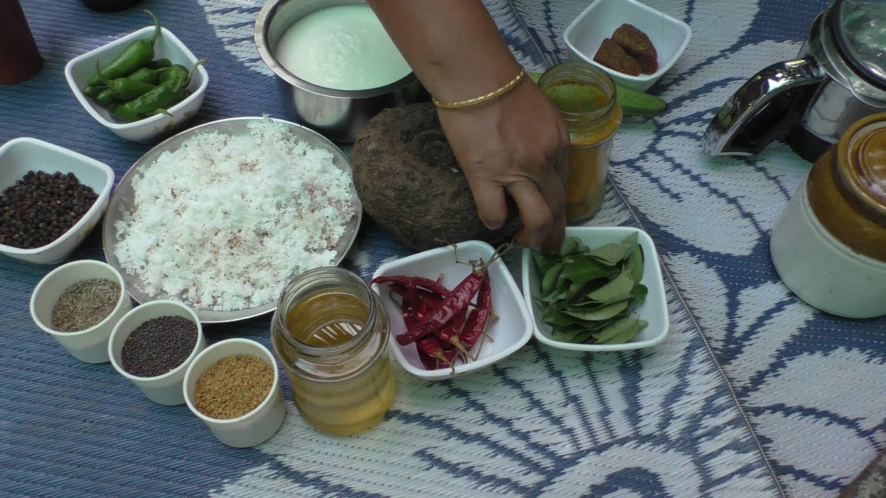 village style Cooking Elephant Yam recipe/ Cooking By Village food ...