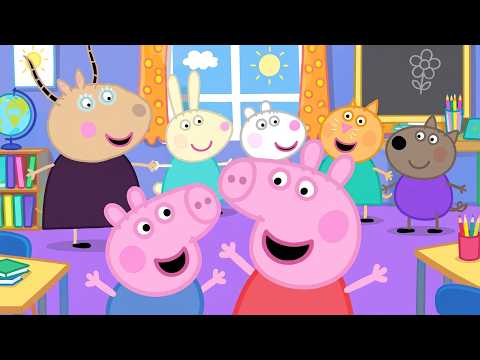 Peppa Pig 🎒 OKULA DÖNÜŞ HEYECANI! 🏫 İlk Okul Günü ✏️ Çocuk Çizgi Filmleri