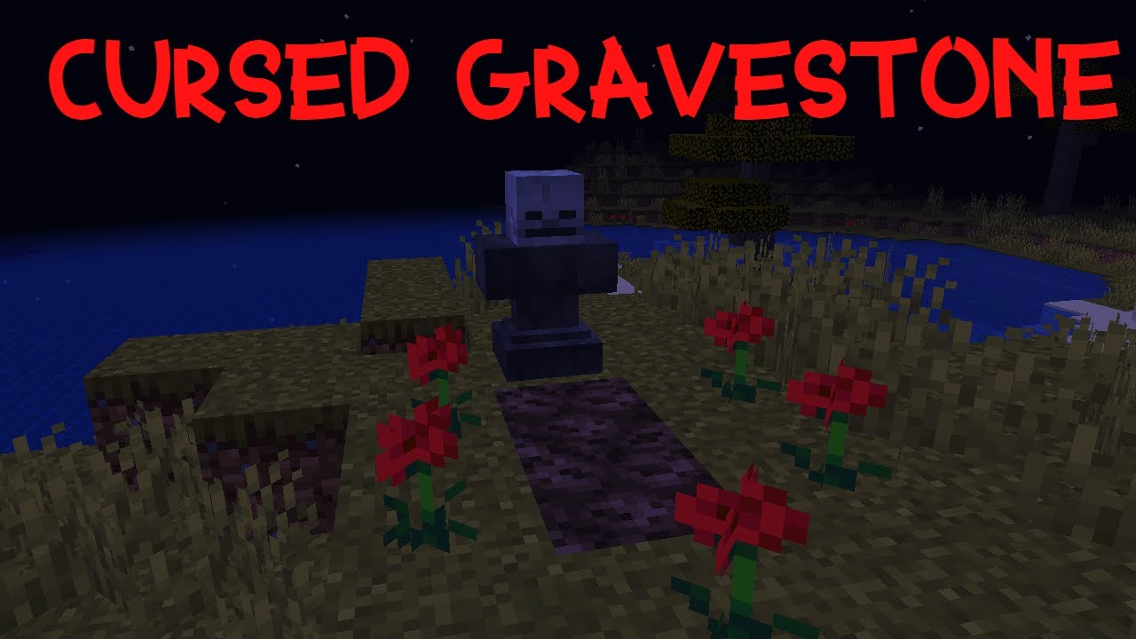 Minecraft creepypasta: CURSED GRAVESTONE - YouTube