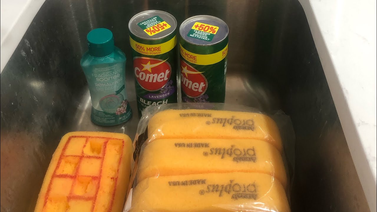 Squeeze number 4 | New & Cut Grouting Sponge | 2 Comet Cans & Recycled ...