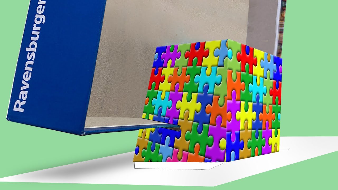 Jigsaw Puzzle Lid Easel Pop-Up Card - YouTube
