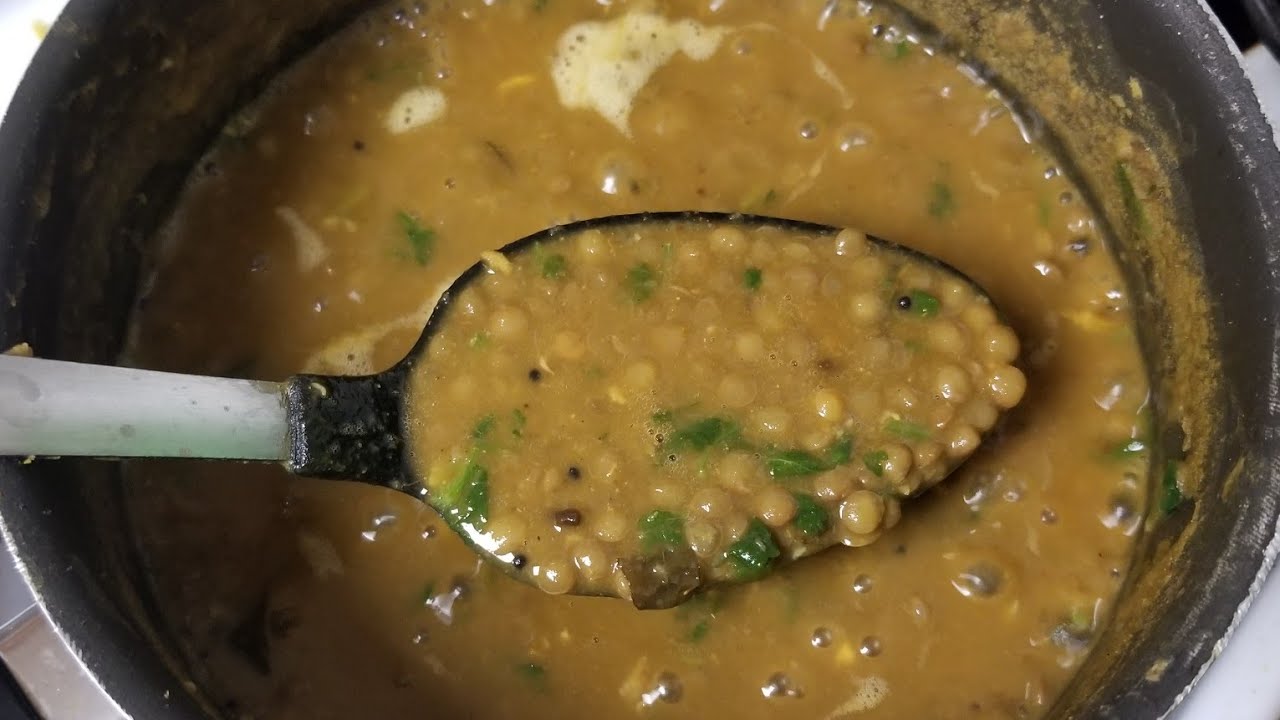 Maharashtrian amti recipe | akkha masoor recipe in marathi | shravan ...