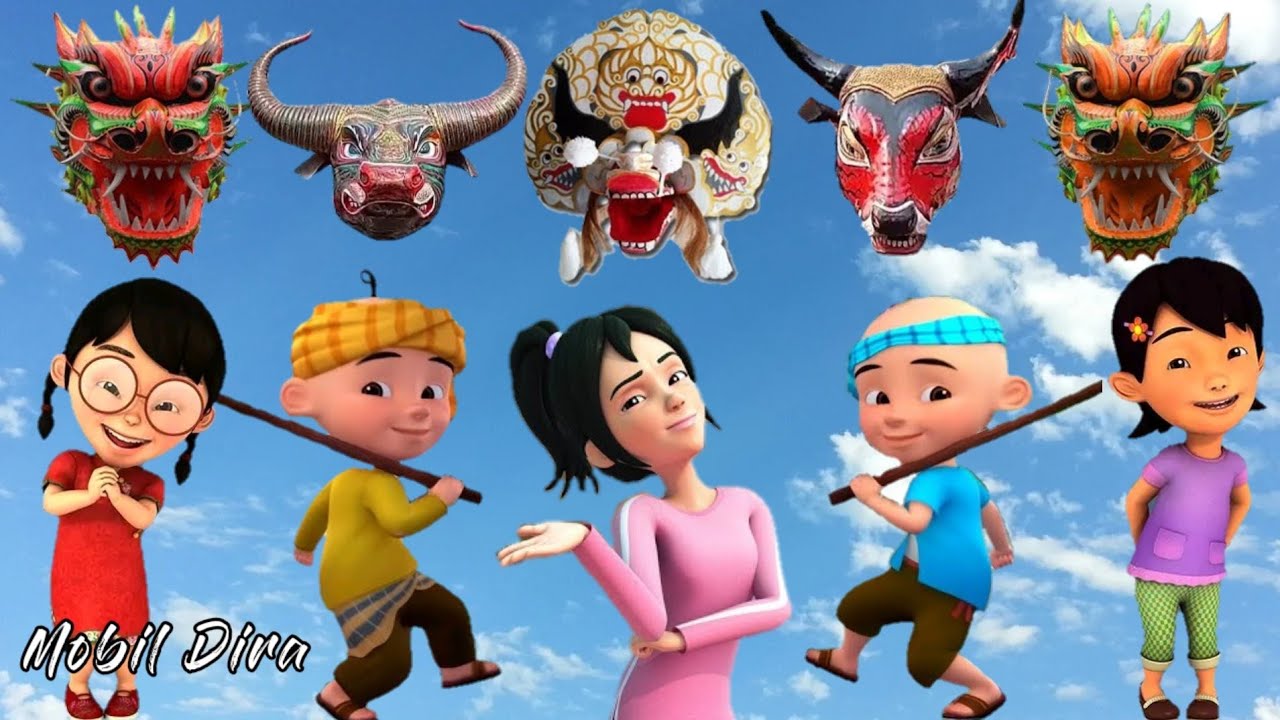 SERU.!! UPIN IPIN DAN KAWAN KAWAN BERUBAH MENJADI,BARONGAN,TOPENG ...