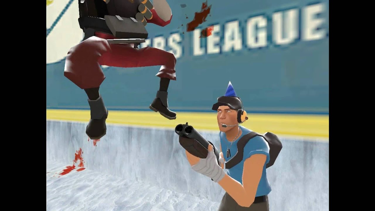 TF2 Demoman screams at scout - YouTube