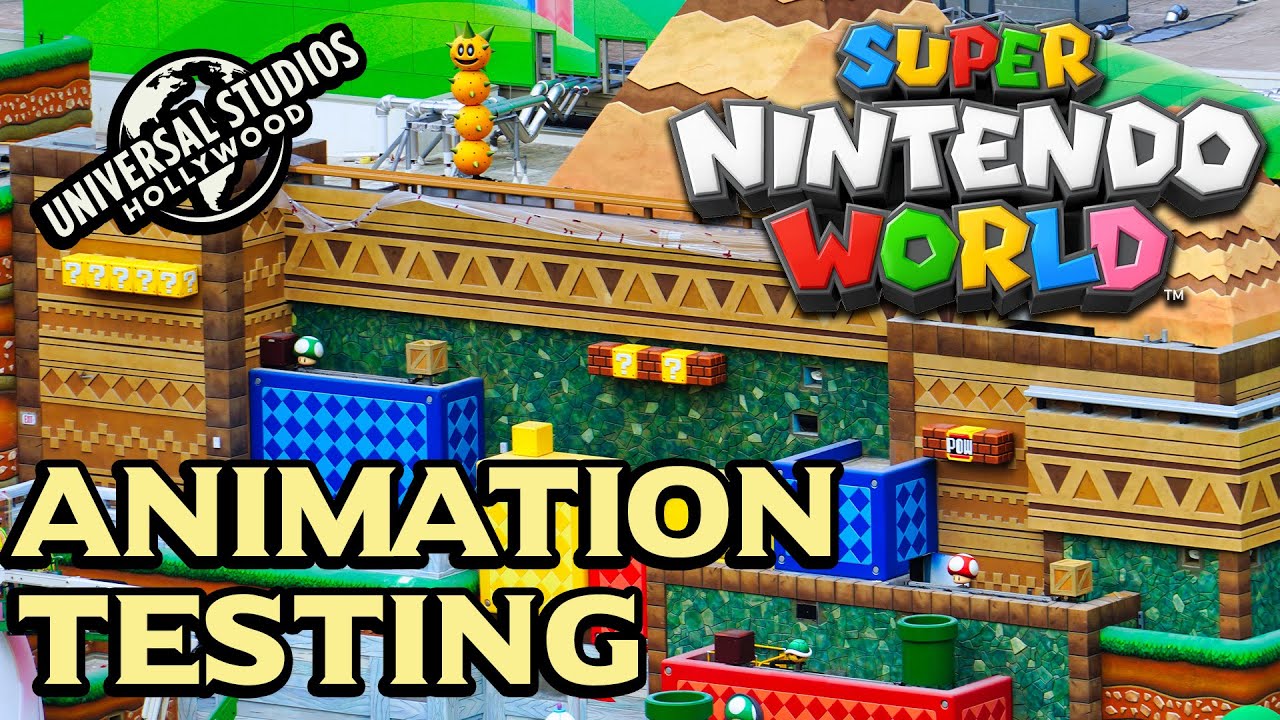 Super Nintendo World Animation Testing at Universal Studios Hollywood ...