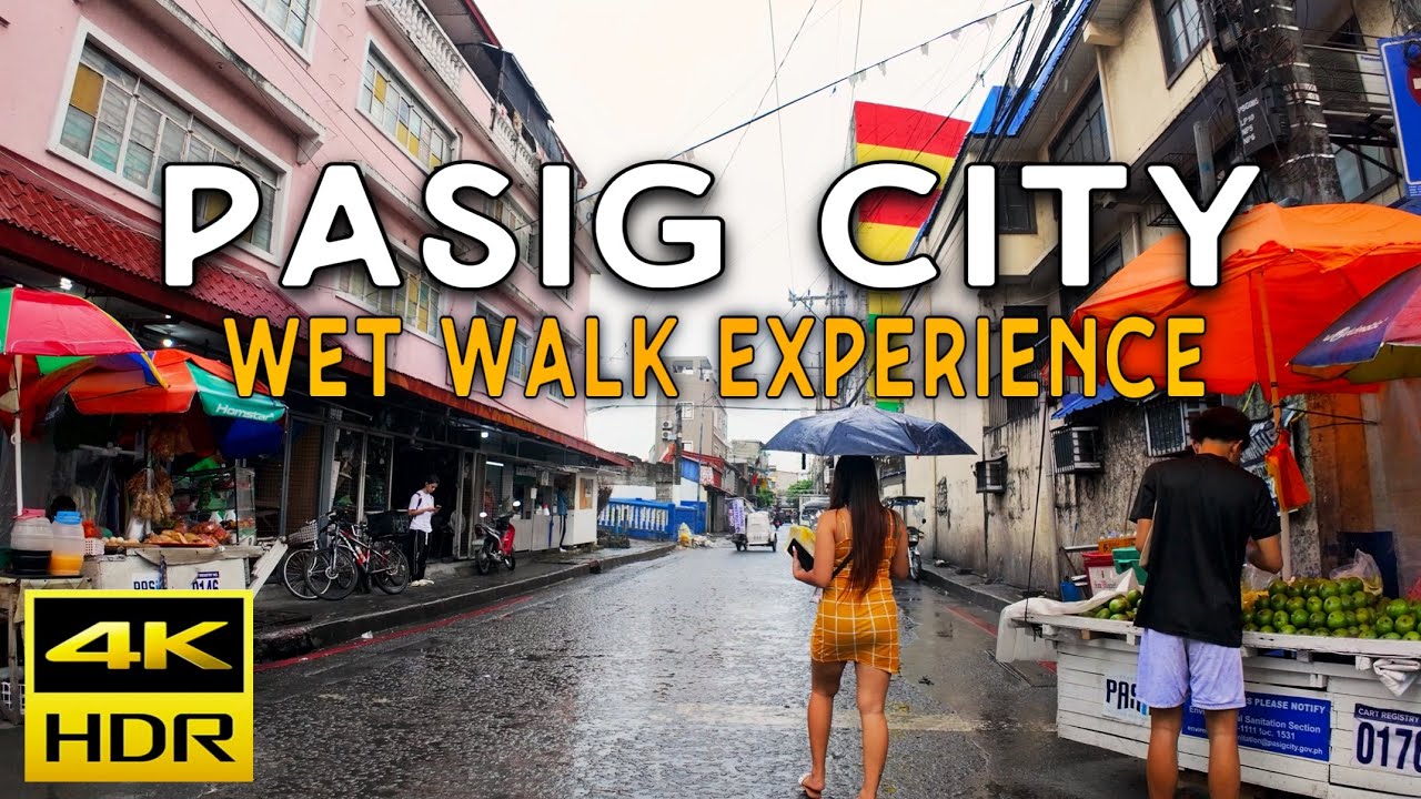 WET WALK Experience in PASIG CITY, PHILIPPINES | Unexpected Rainy Day Adventure in 4K HDR - YouTube
