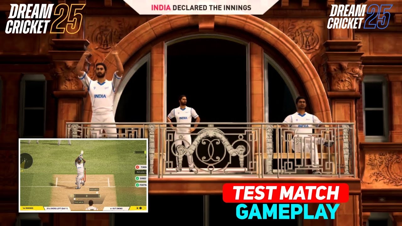 Dream Cricket 25 Test Match Gameplay Teaser || Dream Cricket 25 New ...