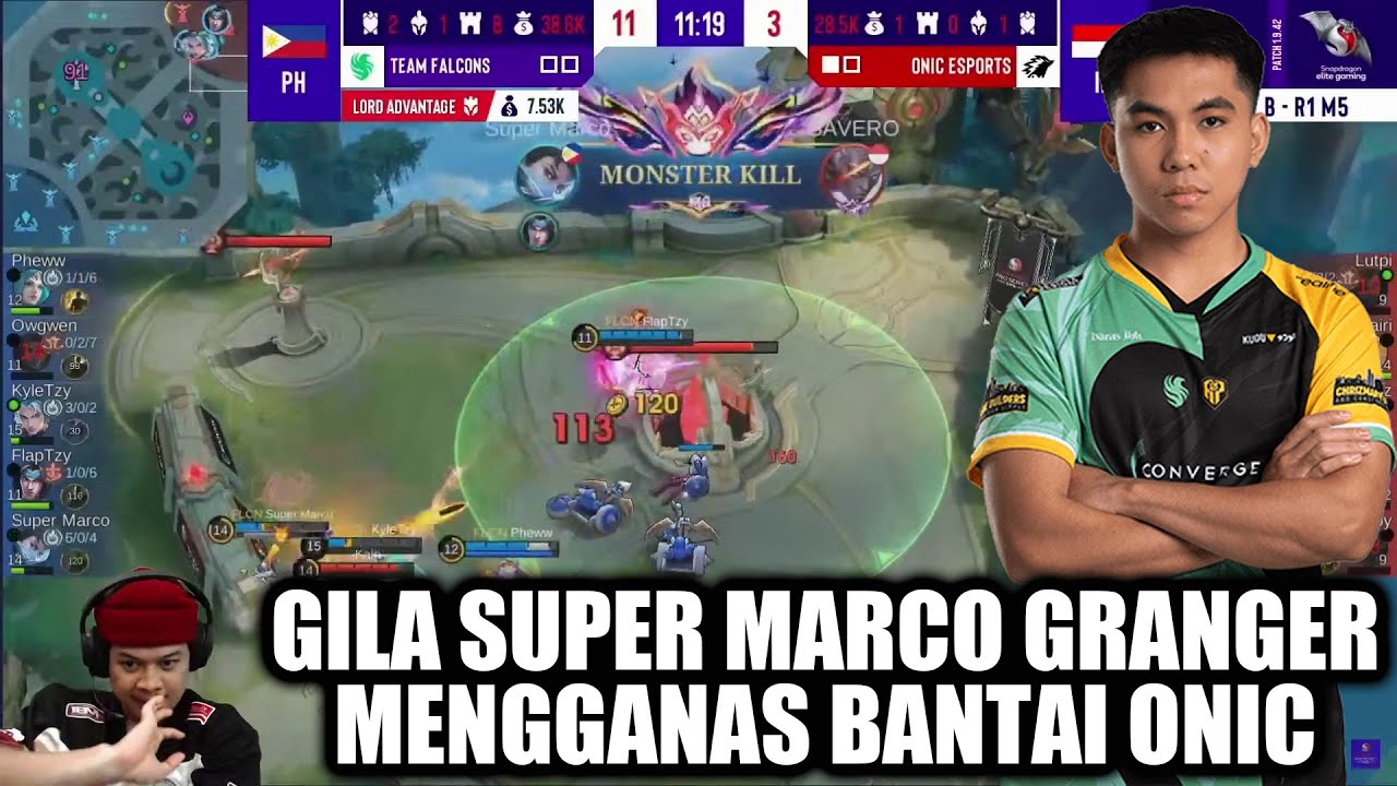 OMBONG REACTION ️GILA SUPER MARCO GRANGER MENGGANAS BANTAI ONIC ️ONIC ...