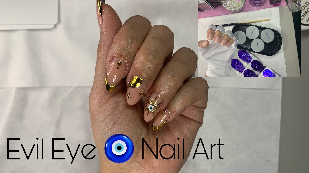Evil Eye Nail Art|| Using YN Synergy Gel with forms - YouTube