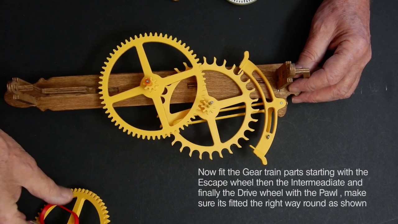 Brian Law's woodenclocks - Starter clock asembly - YouTube