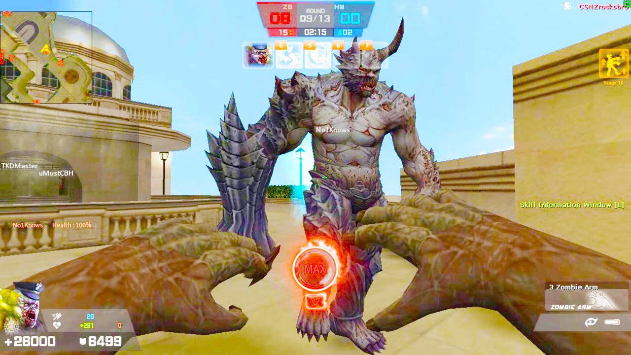 Counter-Strike: NS - Zombie Evolution Mod on de_dust CSO map - YouTube