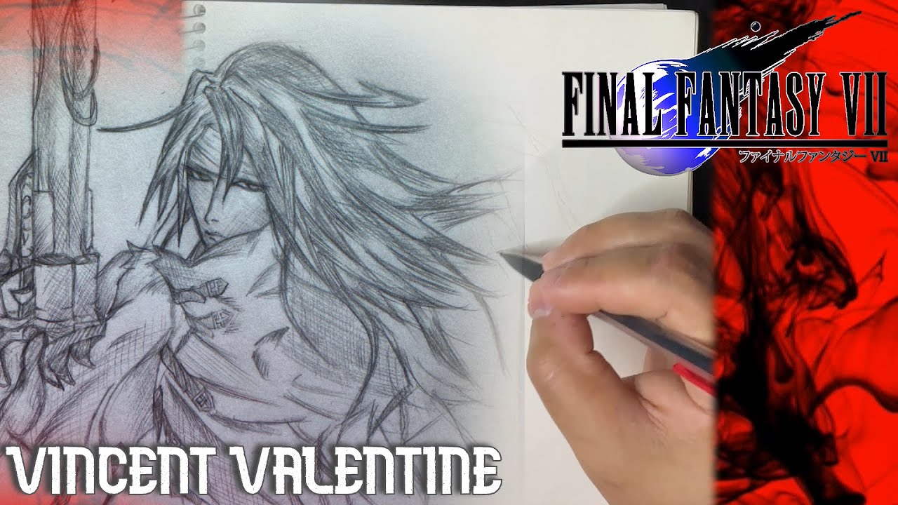 Final Fantasy VII - Vincent Valentine Sketch - YouTube