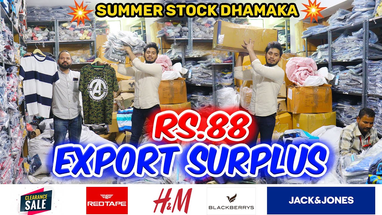 Export Surplus Rs.88 Summer Stock Dhamaka International Brands T-Shirt Mens Ladies,Kids Tarun ...