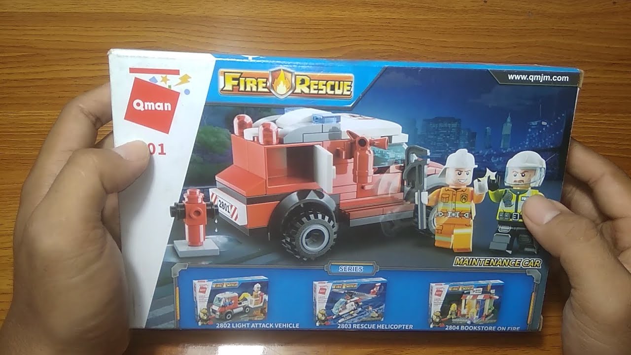 LEGO Q-Man 2801 FIRE RESCUE CAR - YouTube