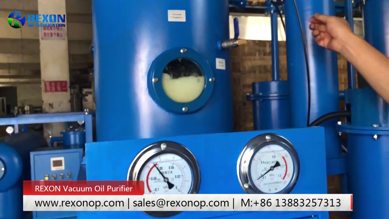 REXON Advanced Lube Oil Purification Machine TYA-30 - YouTube
