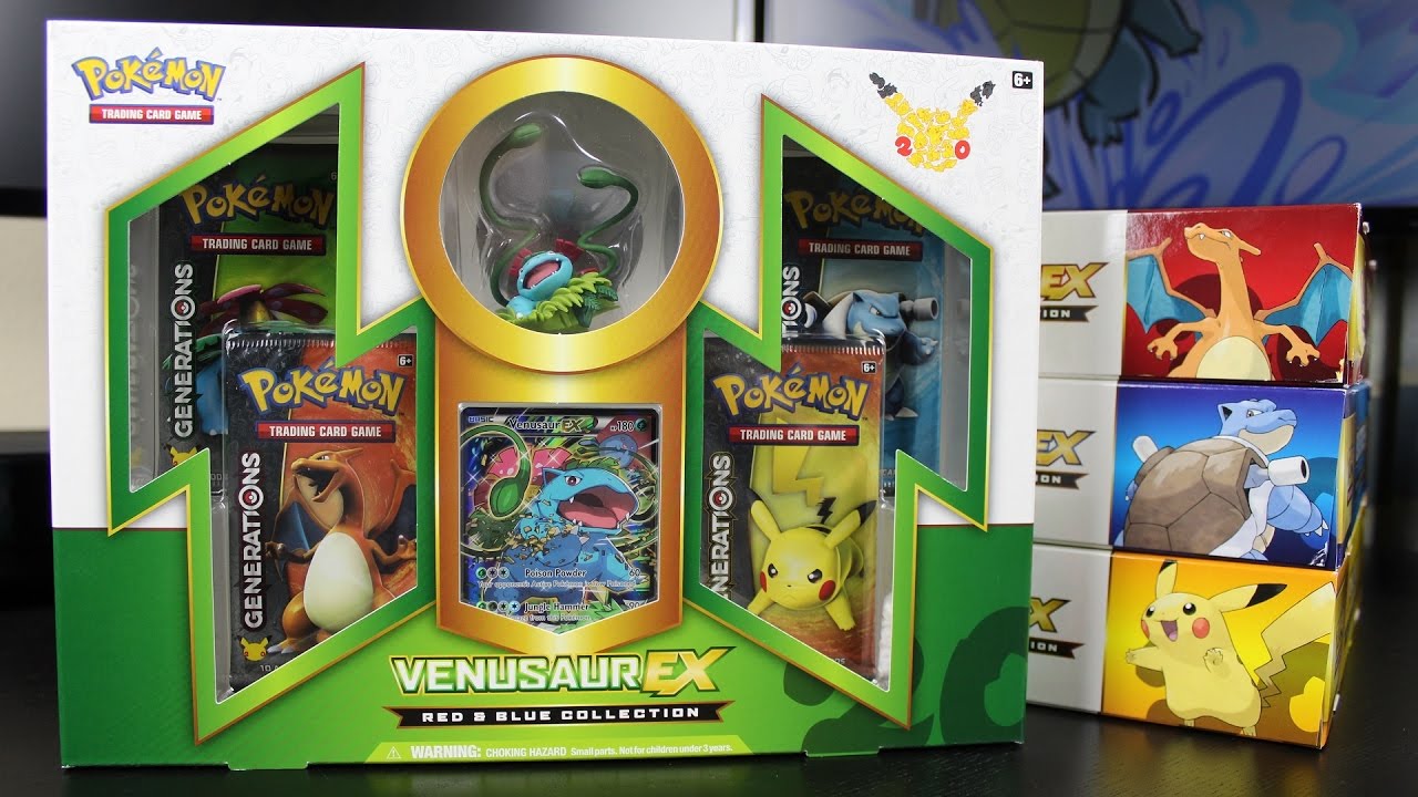 Venusaur EX Red & Blue Collection Box Opening - YouTube